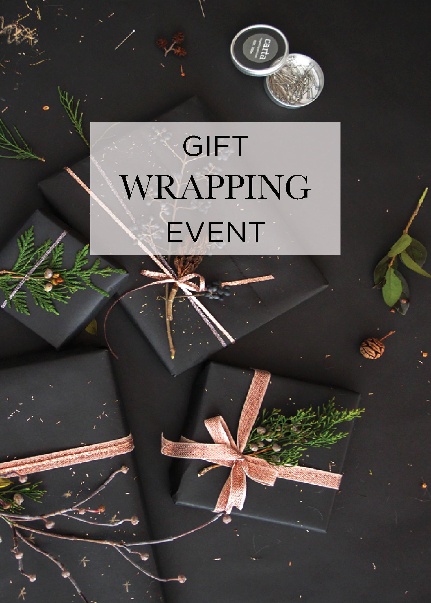 Gift wrapping event - December 16th – studio carta shop