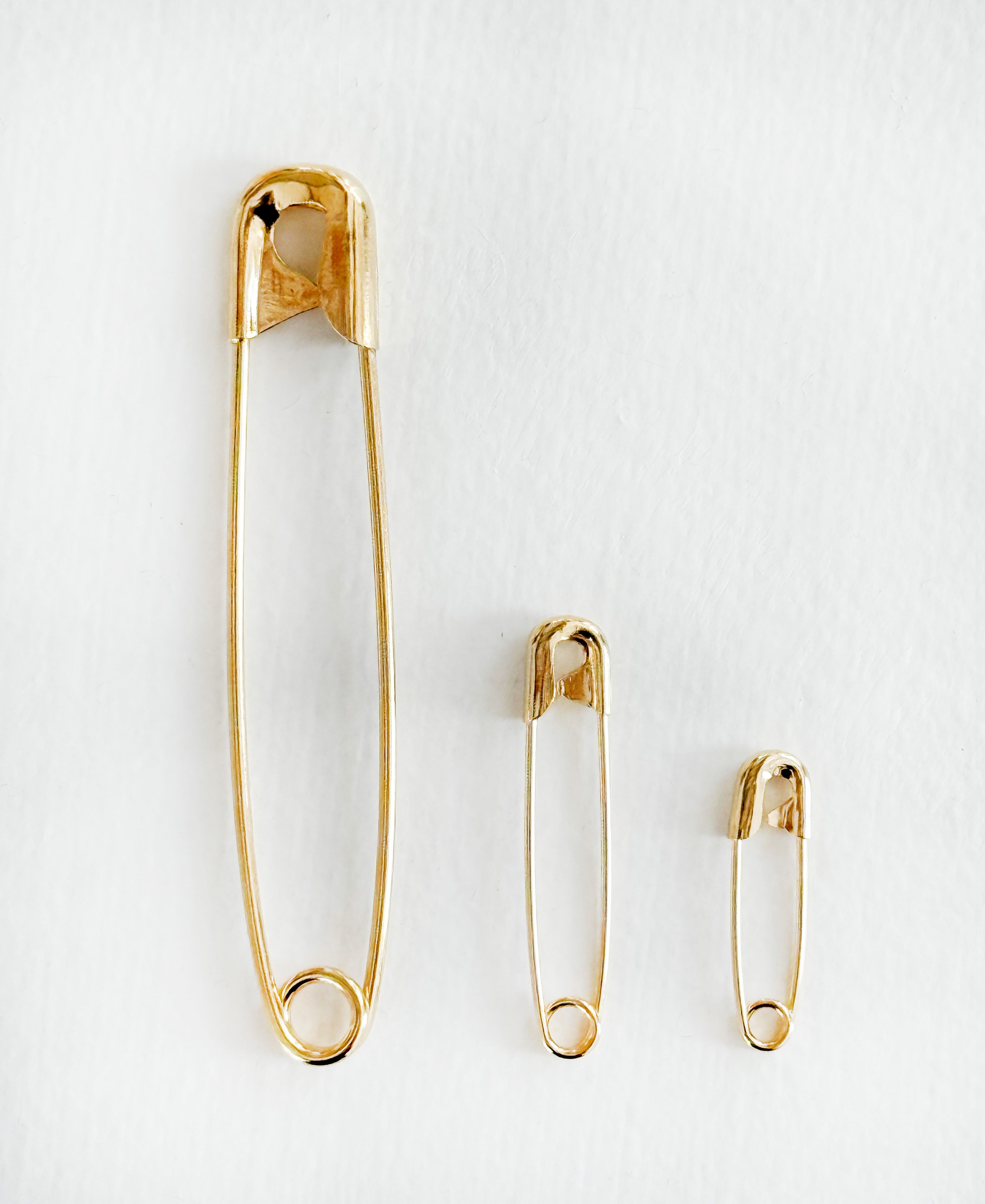Gold plated safety pins – studio carta shop